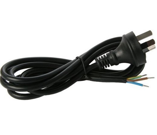 Buy 3 Pin Plug Mains Cord with Bare Wires 1.8M - MyDeal Australia