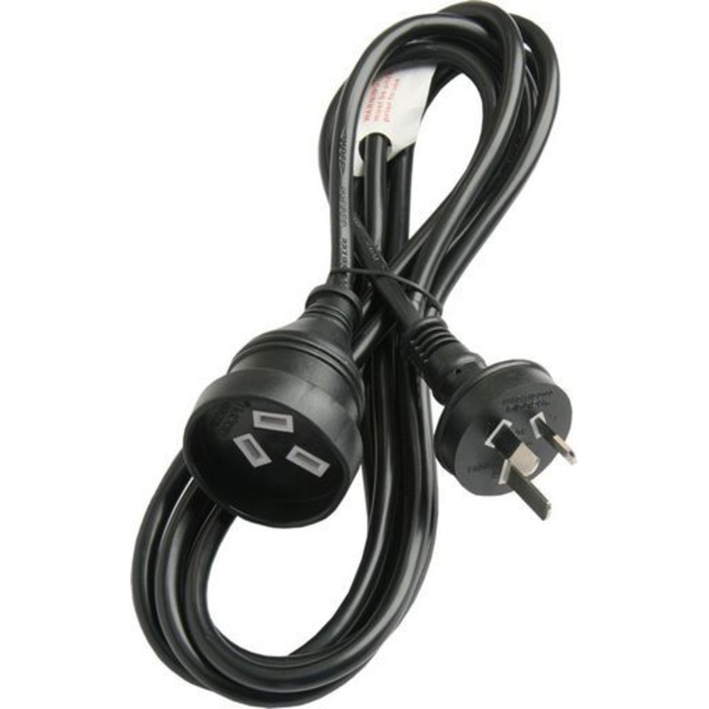 Buy 3m Black 240V Mains Extension Power Cable - MyDeal