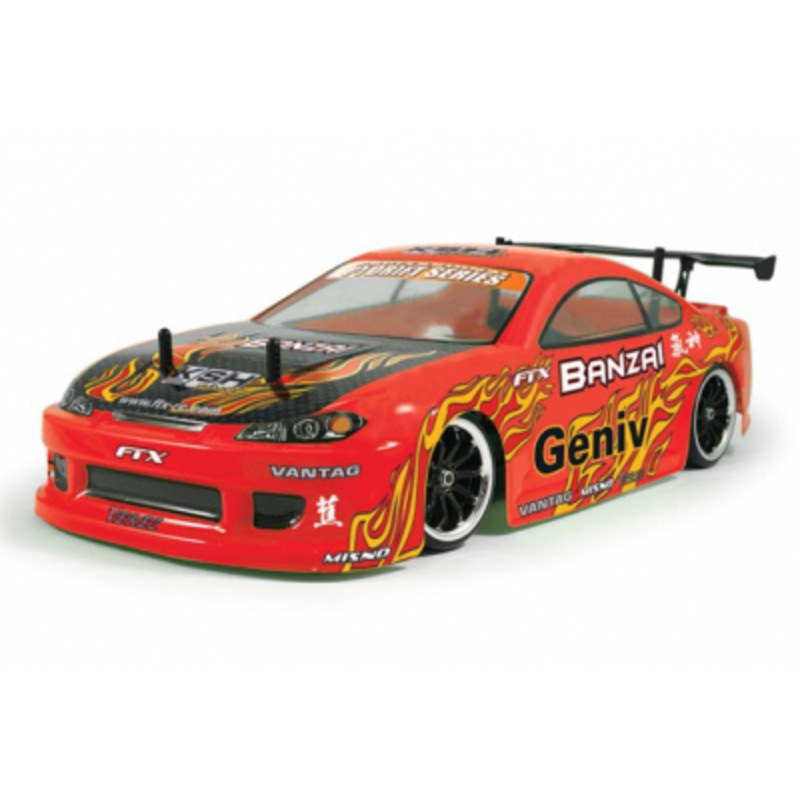 Buy Banzai Remote Control RC Drift Car 1:10 4WD Ready to Run with S15 ...
