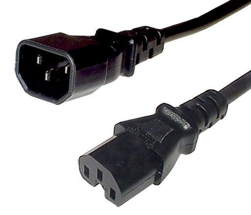 Buy IEC C14 to C15 Keyway High Temperature Cable - 0.5M - MyDeal Australia