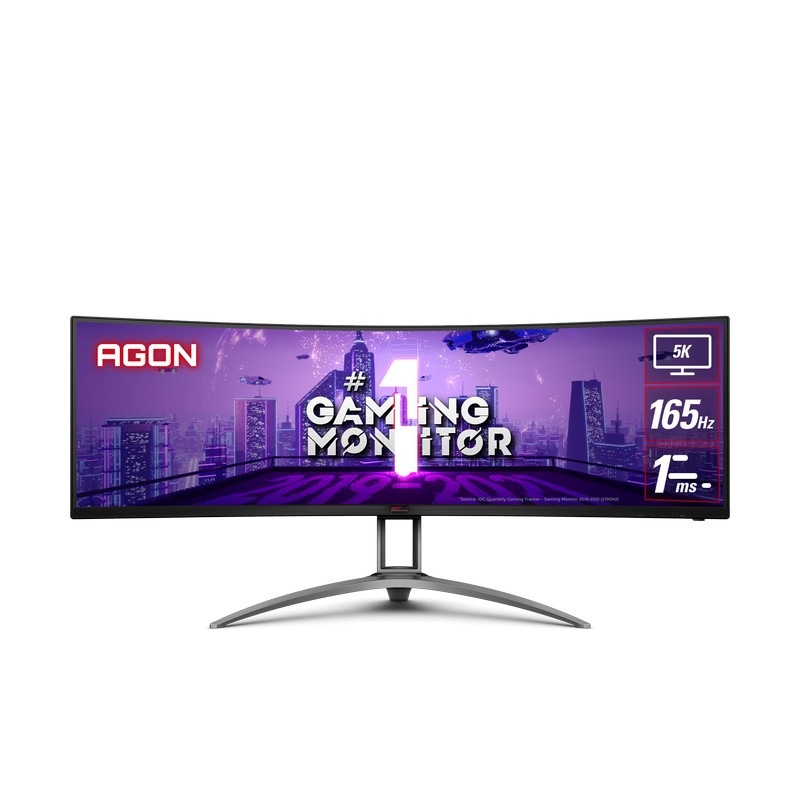 Buy AOC AG493UCX2 AGON 49" 5K Gaming Monitor, Curved 1800R, 5120x1440 ...