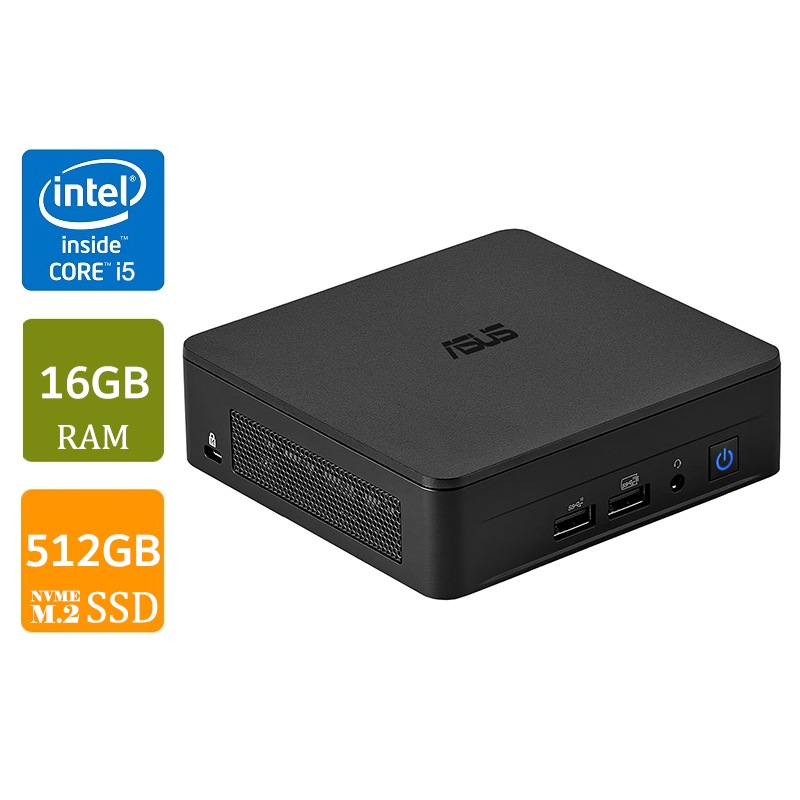 Buy Asus NUC 13 Pro Mini PC System, i5-1340P, 16GB RAM, 512GB NVMe SSD, Slim Kit ...