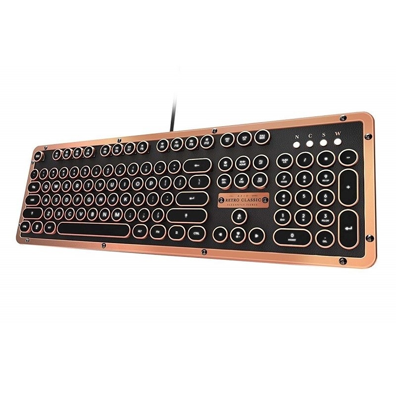 Buy AZIO Retro Classic Vintage Typewriter USB Backlit Mechanical ...