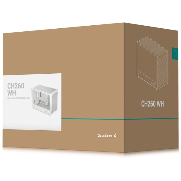 Buy DeepCool CH260 White Tempered Glass Micro ATX Case [R-CH260-WHNGM0 ...