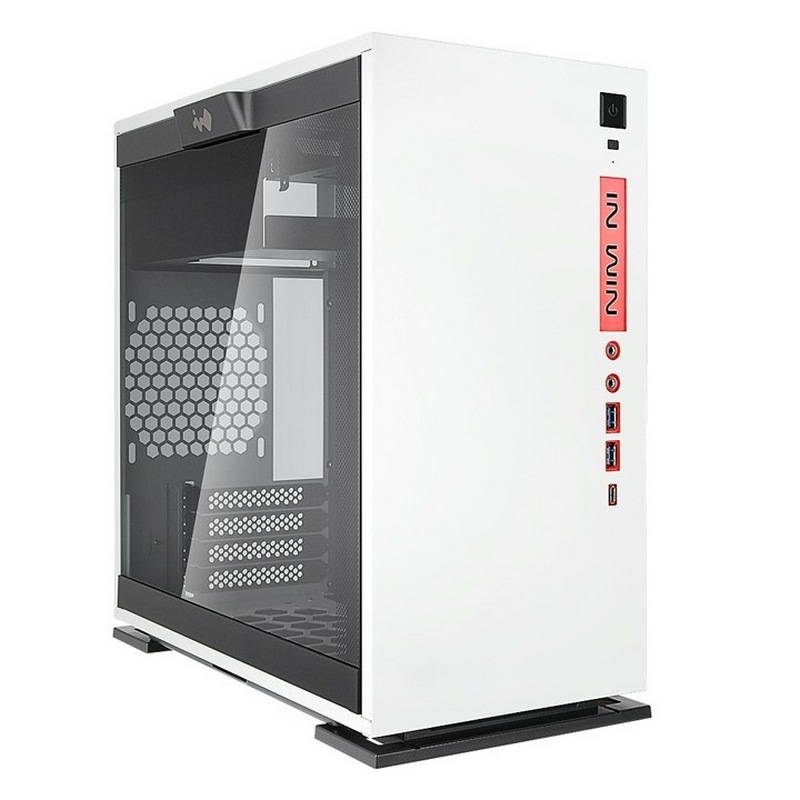 Buy InWin 301C-WHITE 301 RGB White Tempered Glass Mini Tower PC Case ...