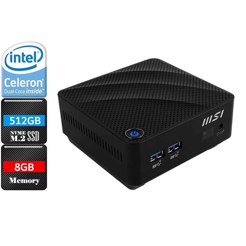 Buy MSI Cubi N JSL-008BAU-A2N Cubi N JSL Celeron Mini PC, N4500/8GB RAM ...
