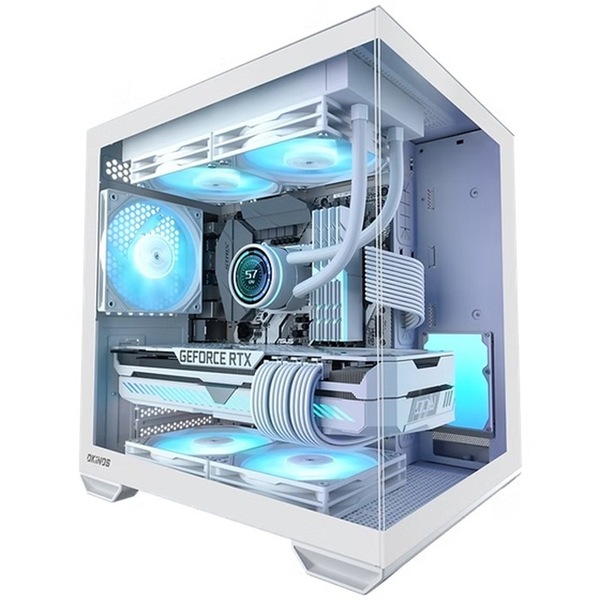 Buy Okinos Mirage 4 White ARGB Panoramic Micro ATX Case [CAO-M4ARGB-WH ...