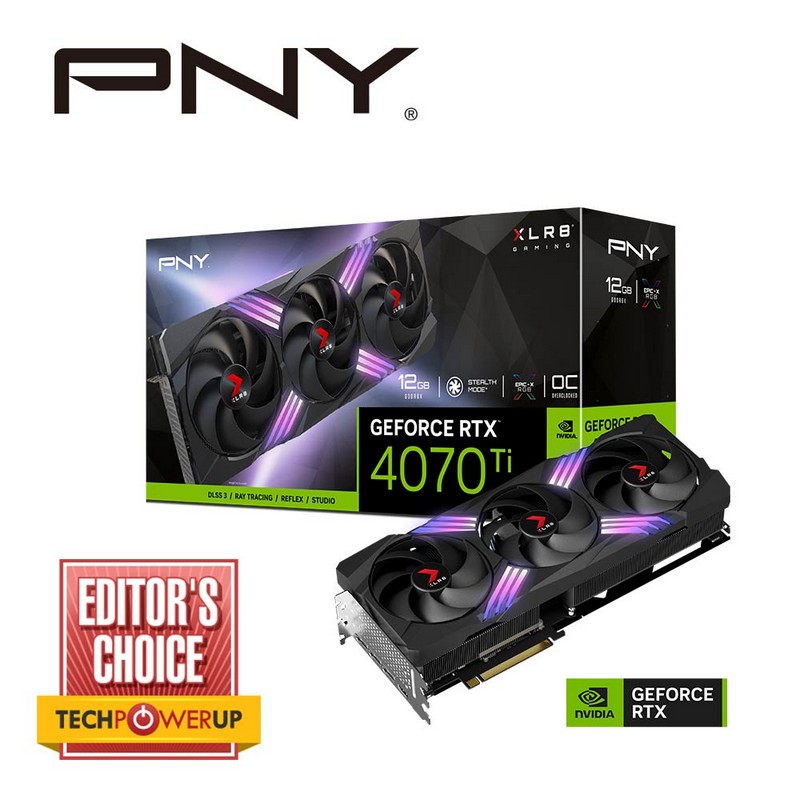 Buy PNY VCG4070T12TFXXPB1-O Nvidia RTX 4070 Ti 12GB GDDR6X XLR8 Gaming ...