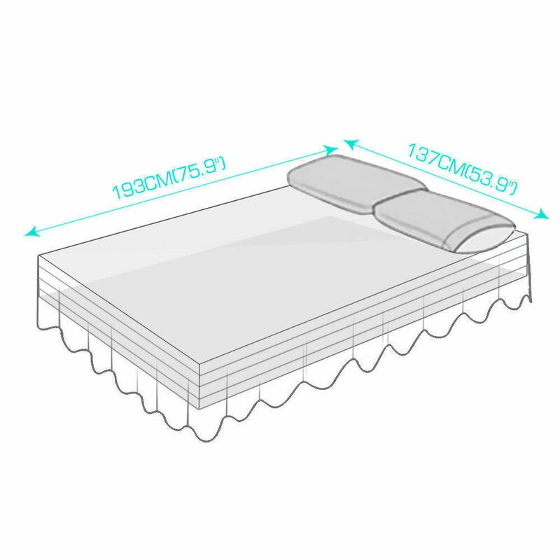 Buy Dreamz Elastic Bed Skirt Dust Ruffle Easy Fit Wrap Around Double