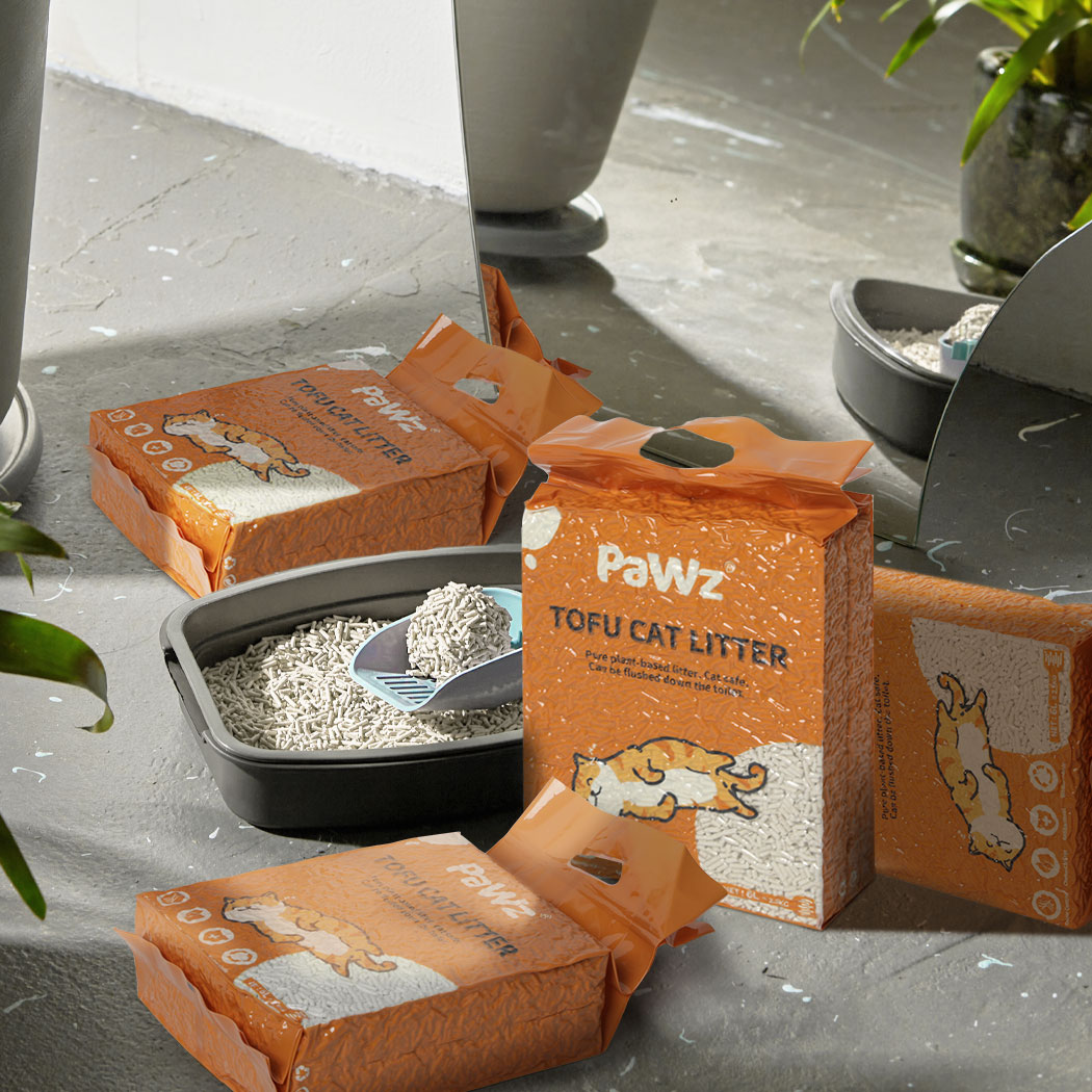 Buy Pawz 2.5kg Tofu Cat Litter Clumping Flushable Fast Super Absorben ...
