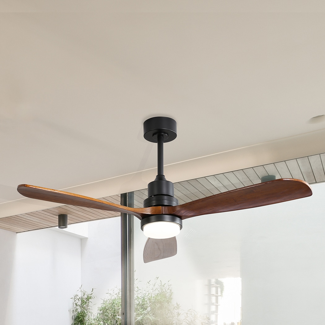 Buy Spector 52'' Wood Ceiling Fan DC Motor with LED Light Remote ...