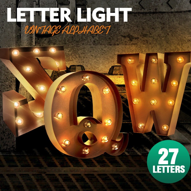 Buy Metal Number/Alphabet LED Letter Lights Light Up Standing Hanging ...