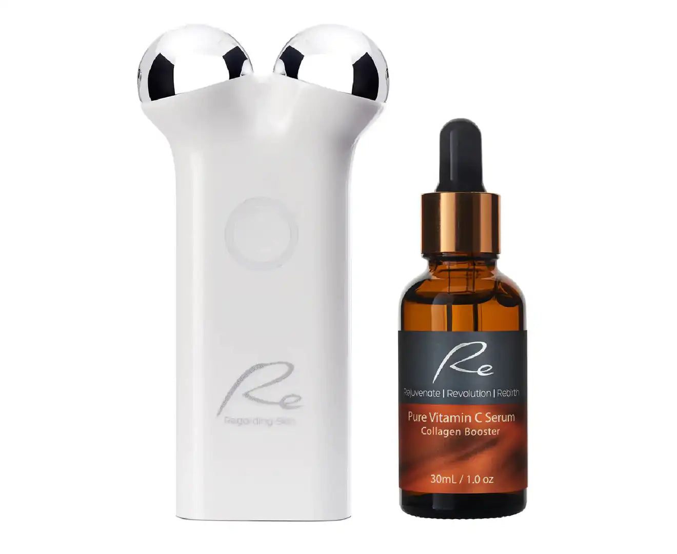 Buy Re Microcurrent Face Lift & Tone Massager + Pure Vitamin C Serum ...