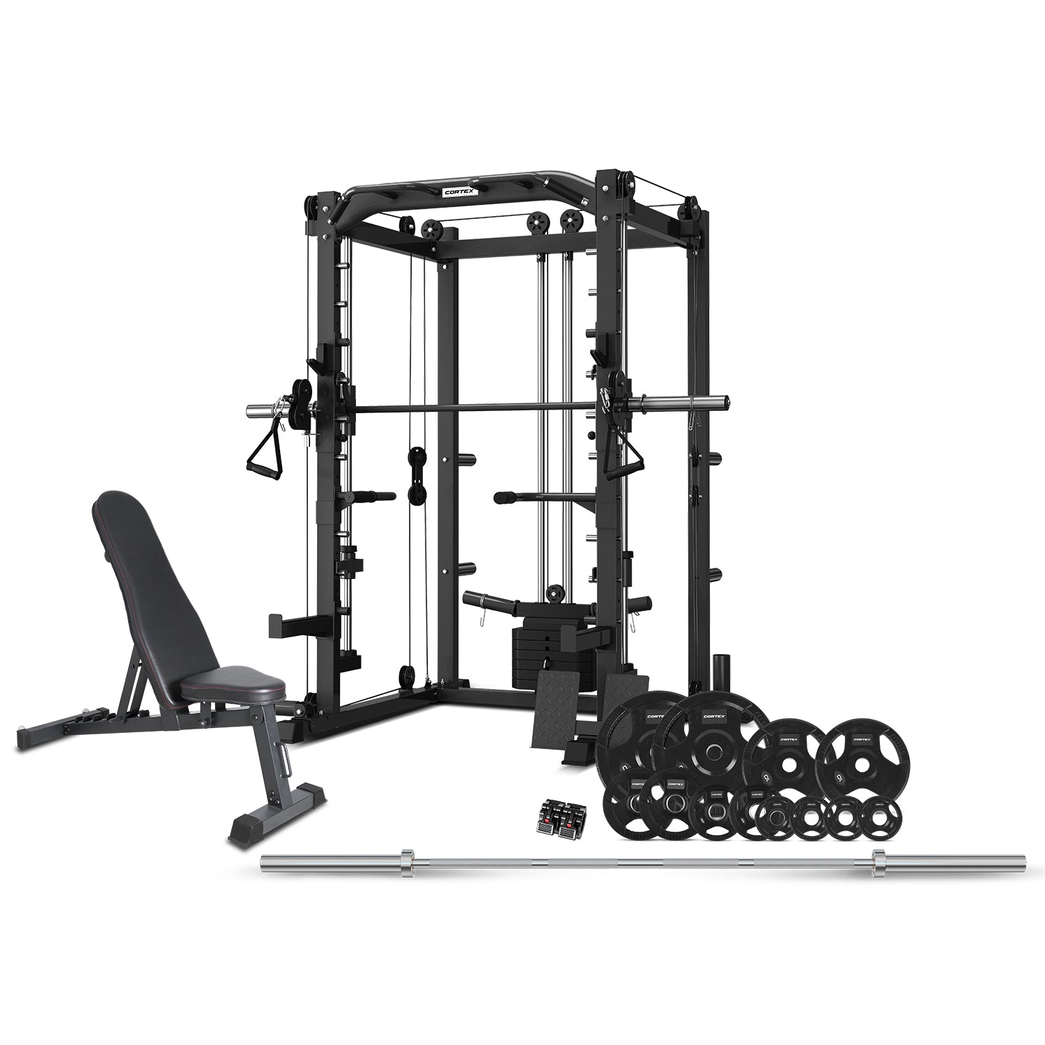 Buy CORTEX SM20 Smith Station with 100kg Olympic Tri-Grip Weight, Bar ...