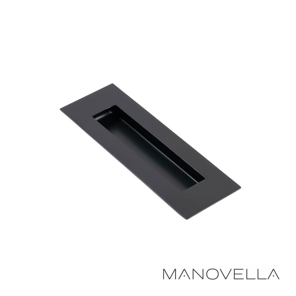 Buy Manovella Sliding Door Flush Pull - 150mm x 50mm - Matte Black ...