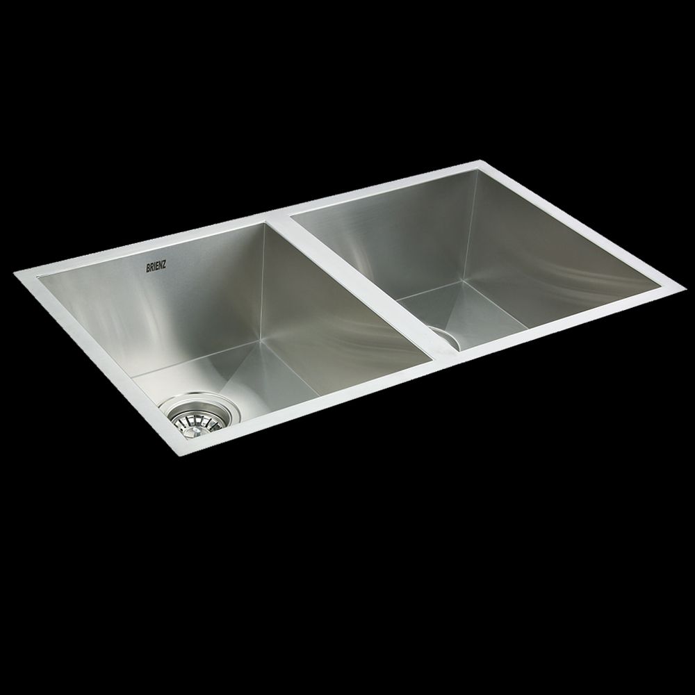 Buy BRIENZ Stainless Steel Kitchen Sink - 770mm Double Bowl Square ...