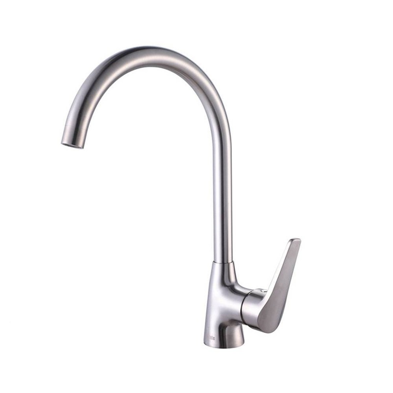 Buy VITO BERTONI SOHO Round Kitchen Mixer Tap - Gooseneck - Brushed ...