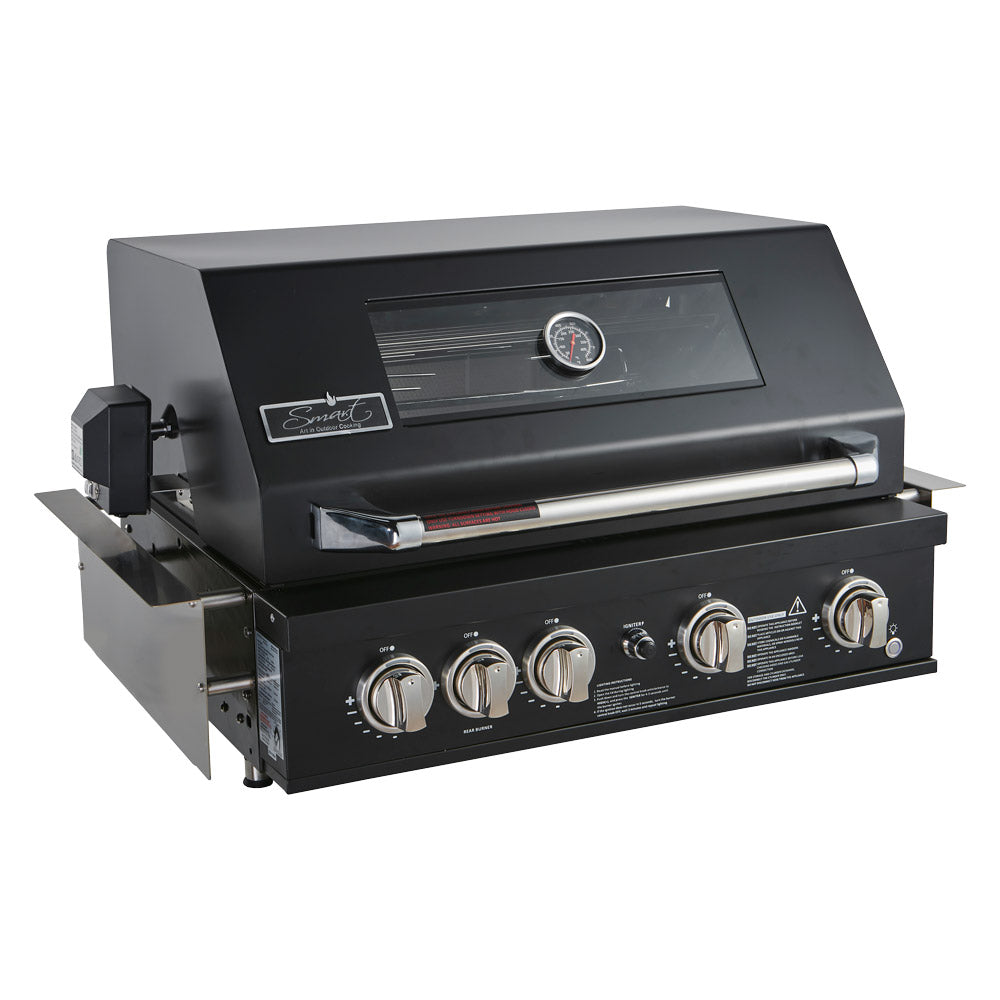 Buy Smart 4 Burner Built-In Gas BBQ With Rotisserie & Rear Infrared ...