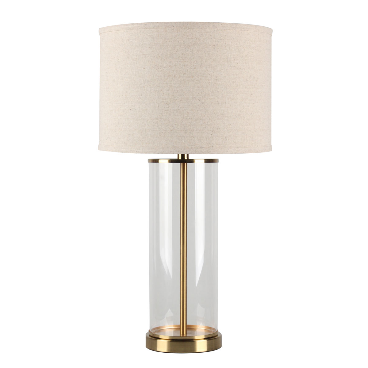 Buy CAFE LIGHTING Left Bank Table Lamp - Brass with Natural Shade ...