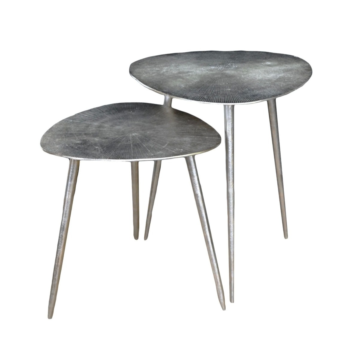 Buy SSH COLLECTION Revival 41cm Wide Side Table - Nickel - MyDeal Australia
