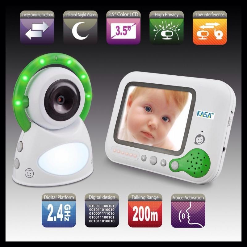 Buy NEW Genuine KASA 3.5" COLOUR LCD SECURE 2.4GHz DIGITAL BABY MONITOR ...