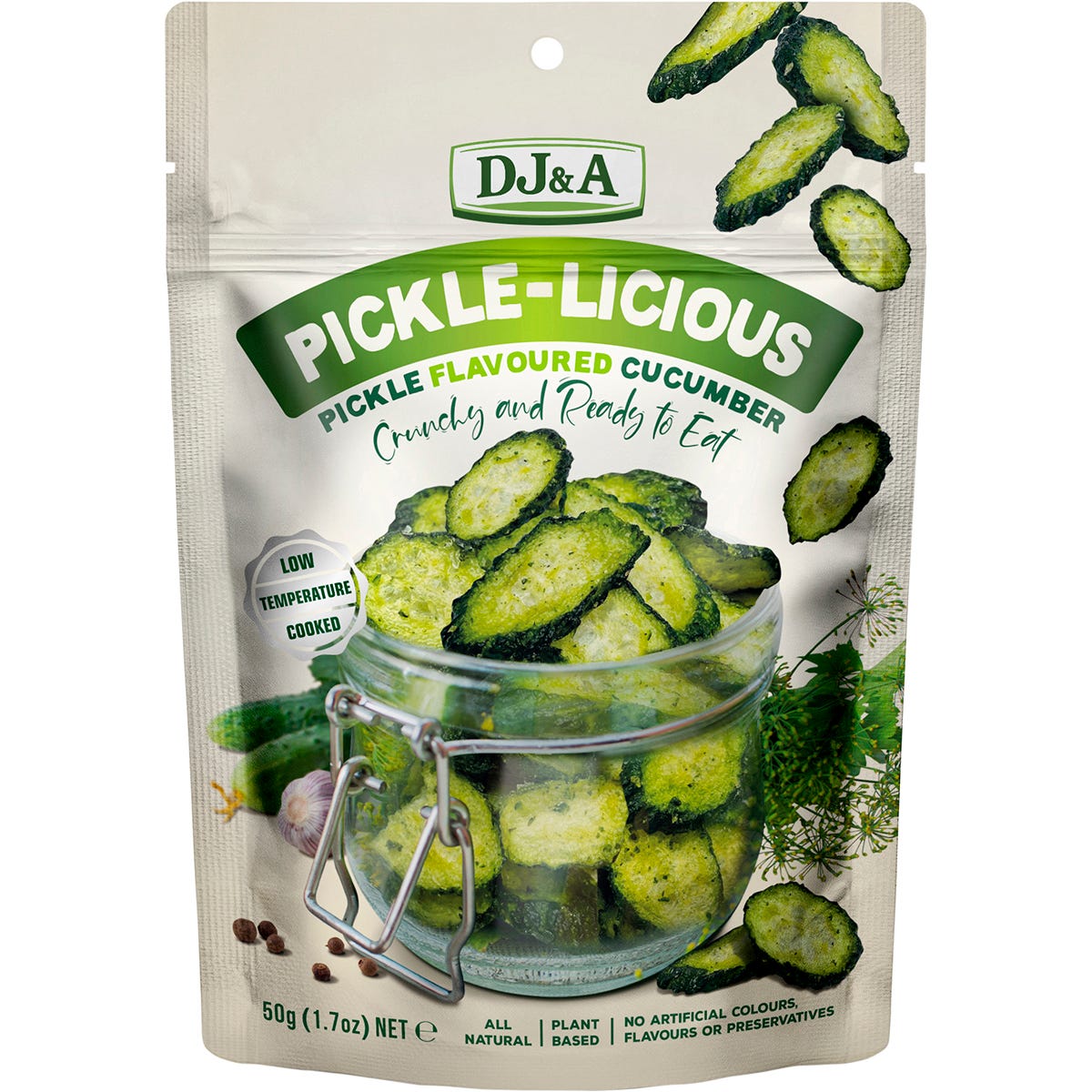 Buy Pickle-Licious Pickle Flavoured Cucumber 9x50g - MyDeal Australia