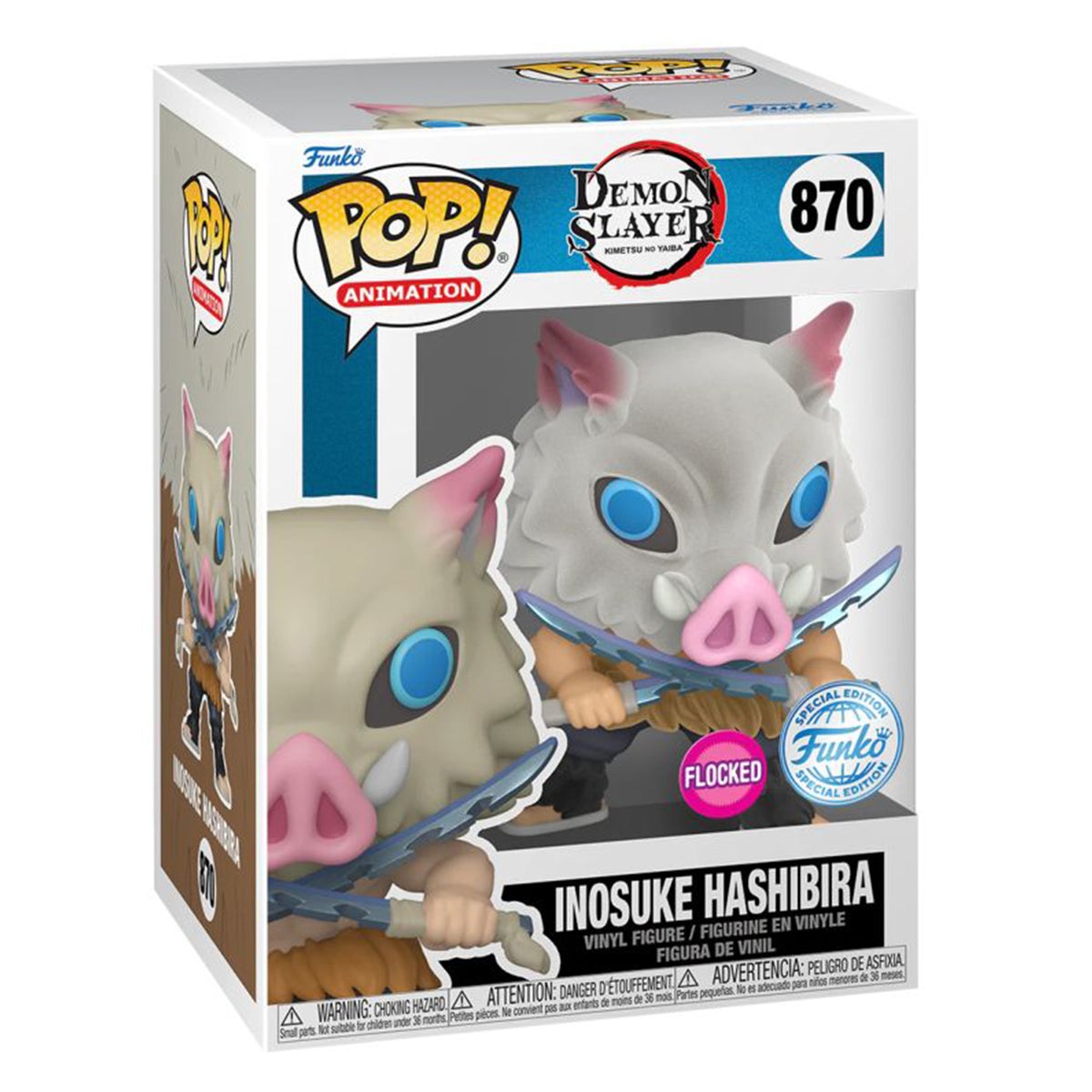Buy Demon Slayer - Inosuke Hashibira Flocked Pop! Vinyl - MyDeal Australia
