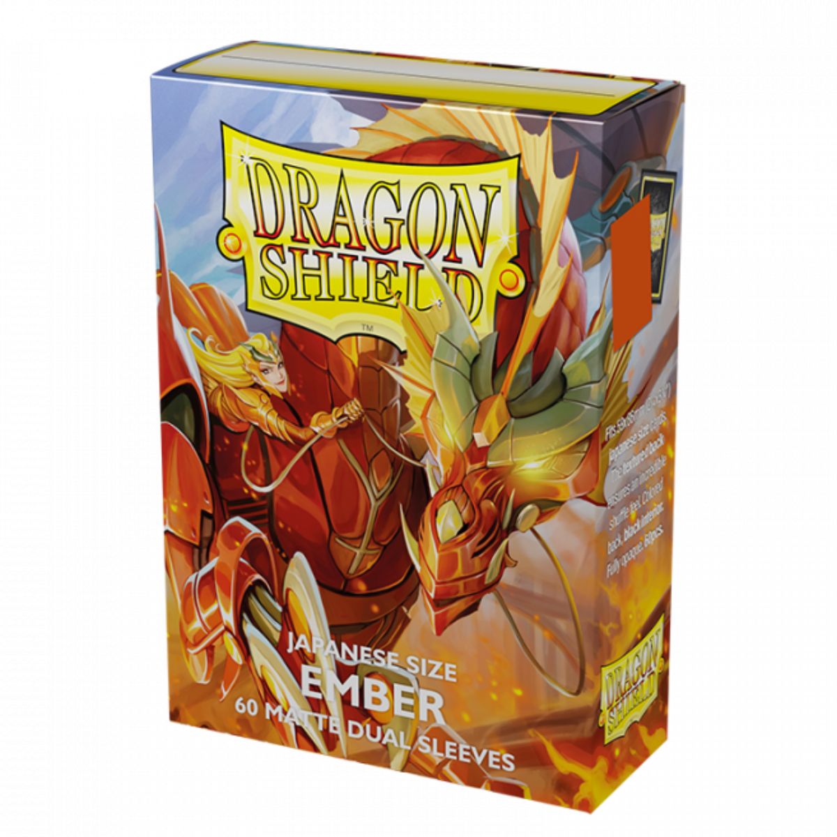 Buy Dragon Shield Japanese 60ct Dual Matte Orange Ember Sleeves ...