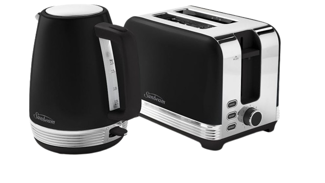 Buy Sunbeam Chic Collection Breakfast Kettle and Toaster Pack - Black ...