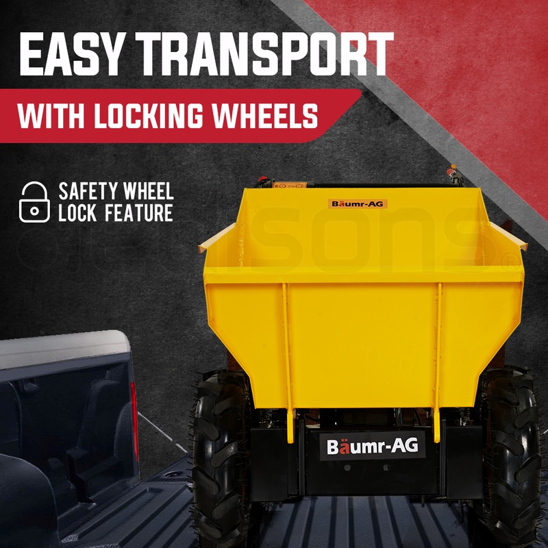 Buy Baumr-AG Power Wheelbarrow Motorized Mini Petrol Powered Wheel ...