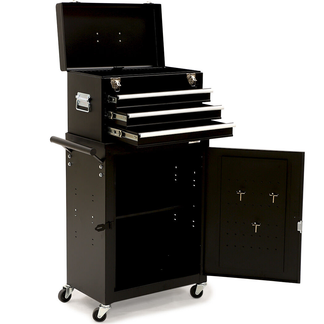 Buy BULLET Pro 3 Drawer Tool Box Cabinet Trolley Storage, with 1-Door ...
