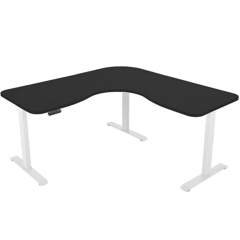 Buy Fortia Corner Standing Desk, 173x173cm, Sit to Stand Up Electric ...