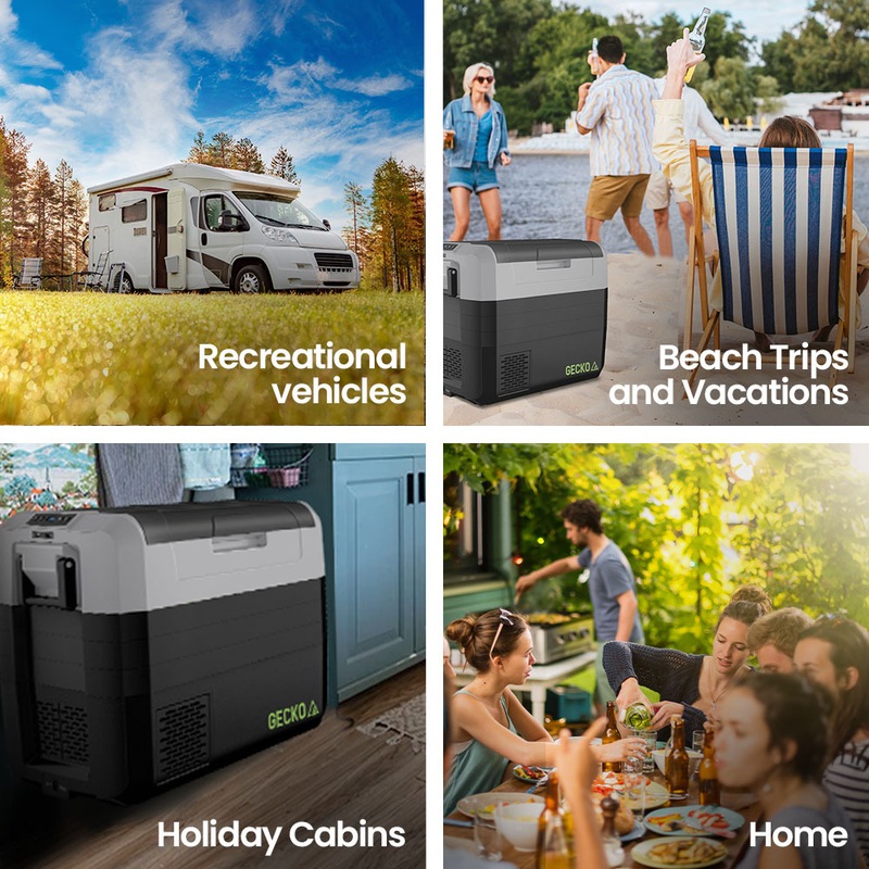 Buy Gecko 65L Portable Fridge Freezer 12V/24V/240V for Camping, Car ...
