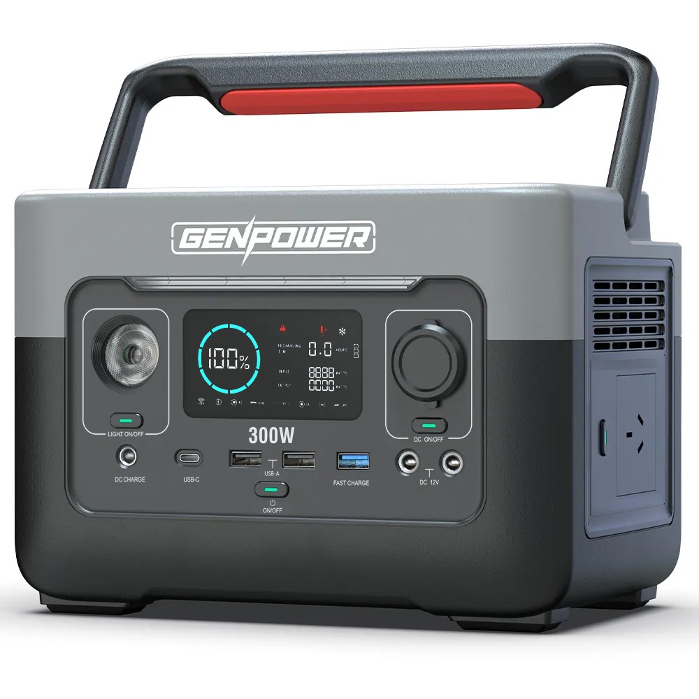 Buy GENPOWER 300W Portable Lithium Power Station 288Wh LiFePo4 ...