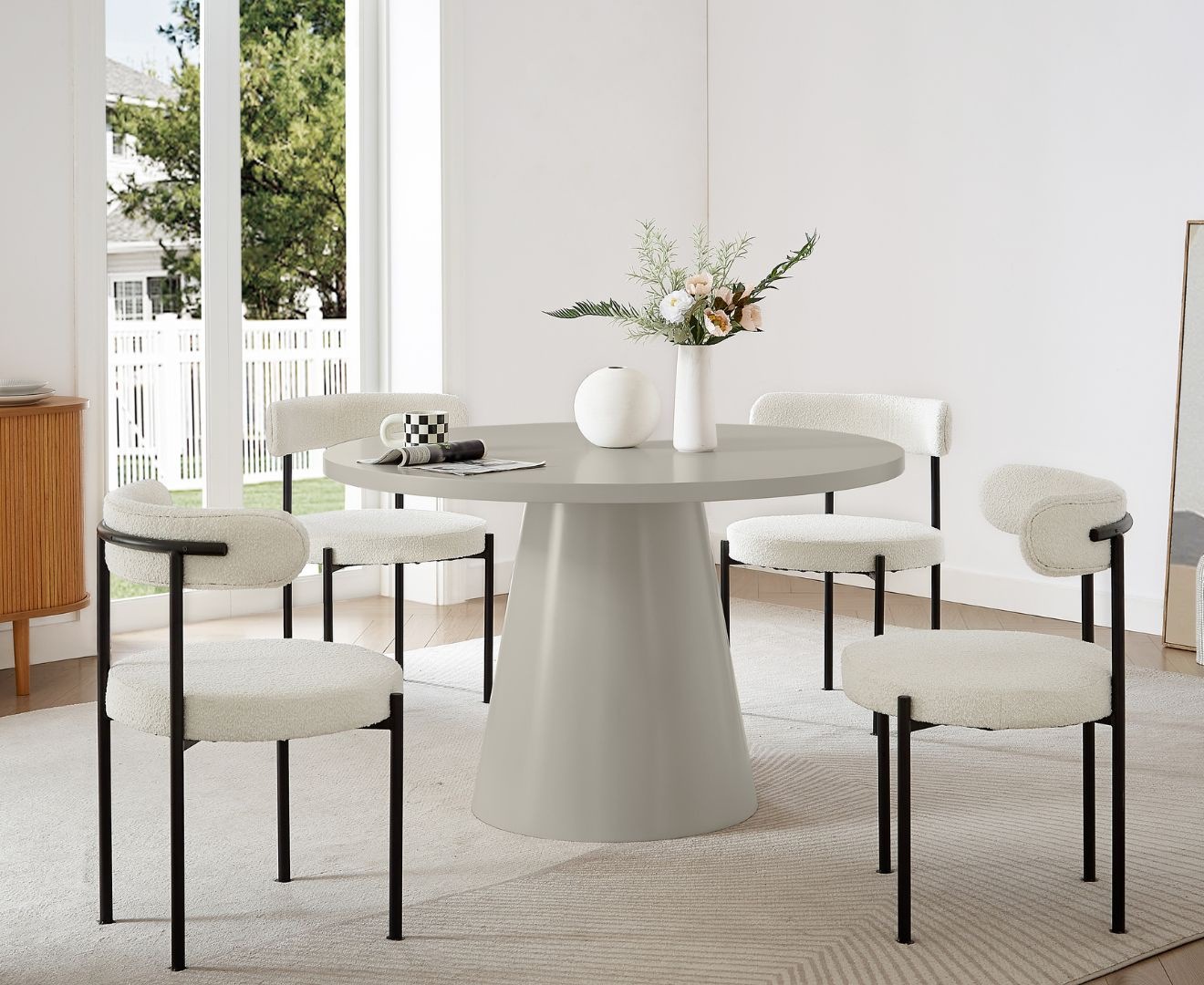 Buy Asher 4 Seater Round Dining Table - MyDeal Australia