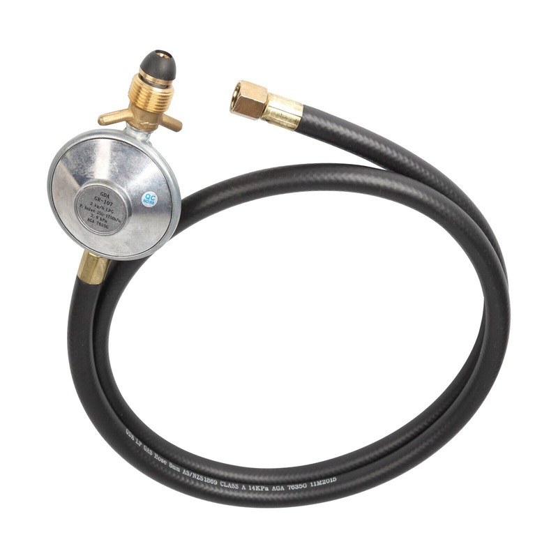 Buy LPG Gas Regulator with 1.5M Hose 1/4" Gas Cylinder BBQ Connector ...