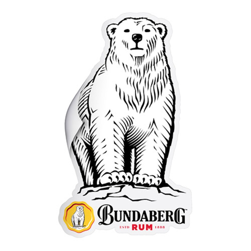 Buy Bundaberg Rum Bundy Bear Shaped Sticker Sticker - MyDeal
