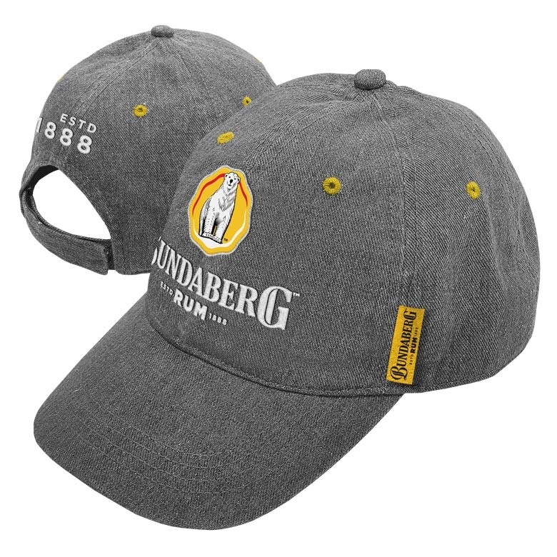 Buy Bundy Bundaberg Rum Logo Hat Cap with Embroidered Pip on side ...