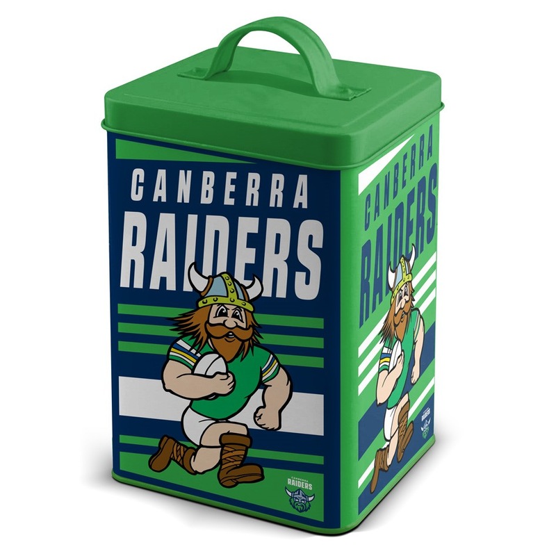 Buy Canberra Raiders NRL Cookie Storage Tin with Full Colour Logo ...