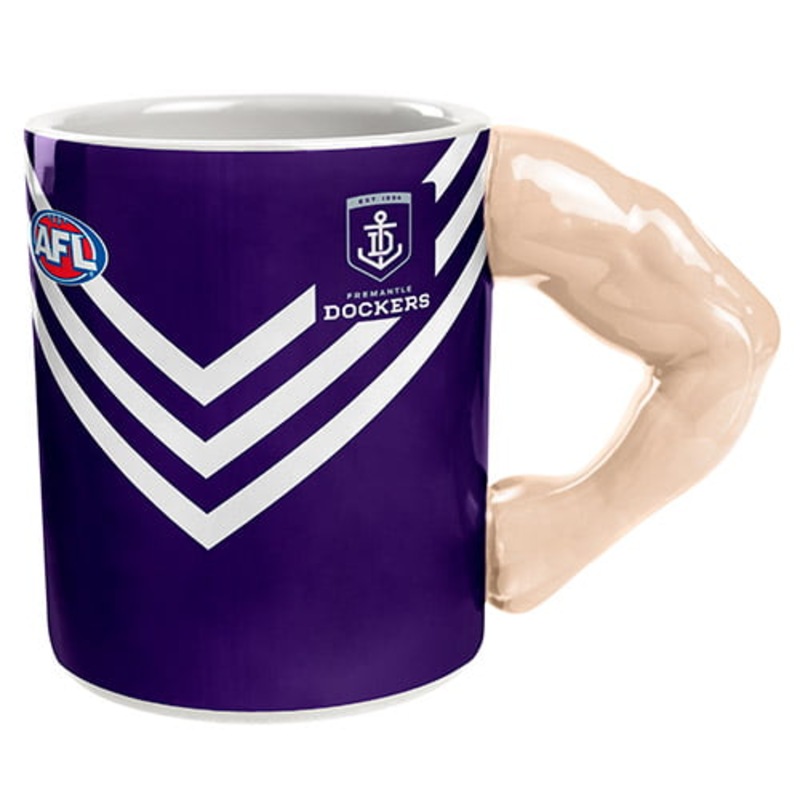 Buy Fremantle Dockers Freo AFL Guernsey Coffee Mug Cup Moulded Muscled ...
