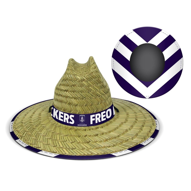 Buy Fremantle Dockers Freo AFL Wide Brim Straw Hat Cap - MyDeal
