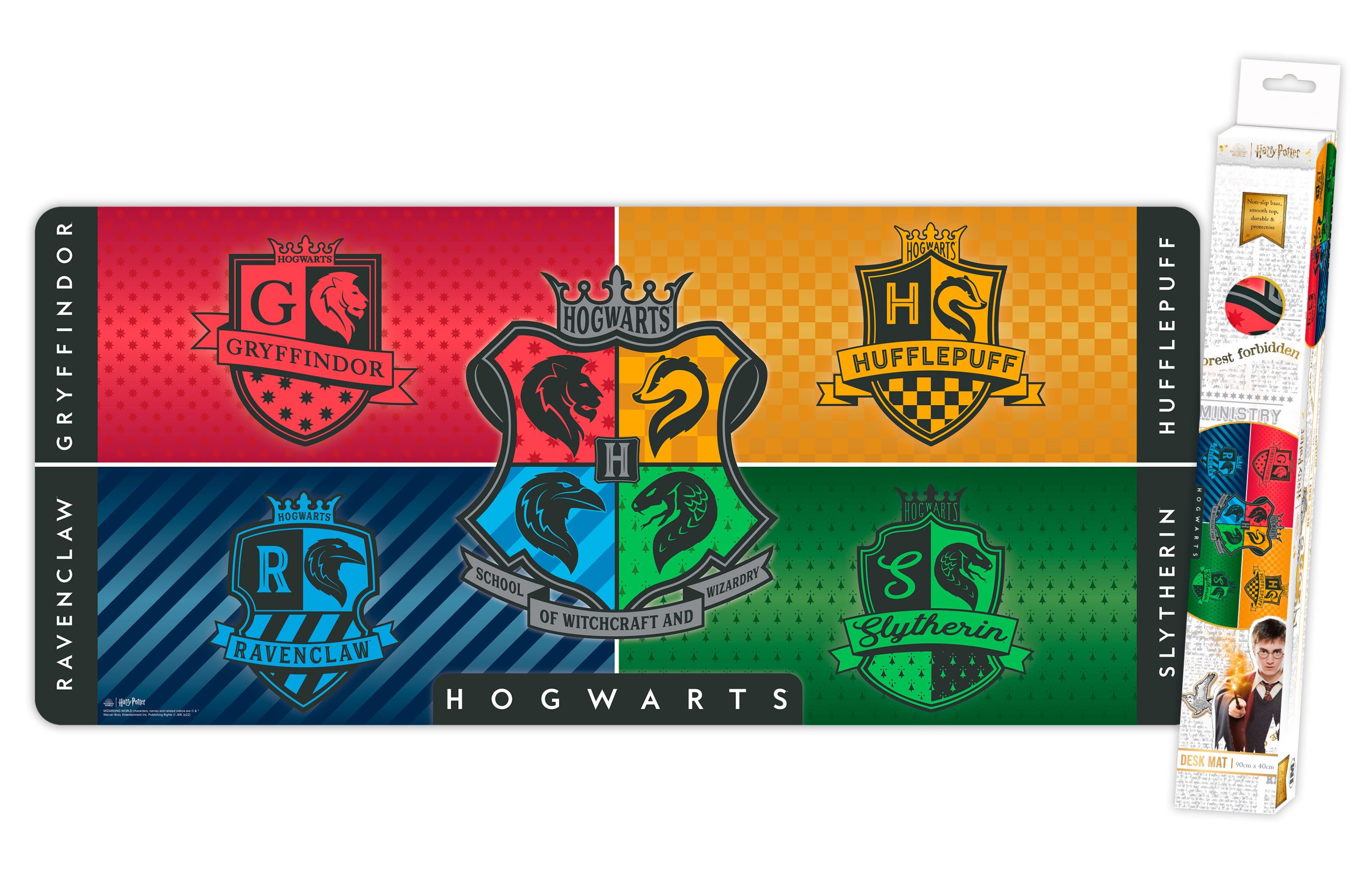 Buy Harry Potter Hogwarts Shields XXL Gaming Computer Desk Mat - MyDeal ...
