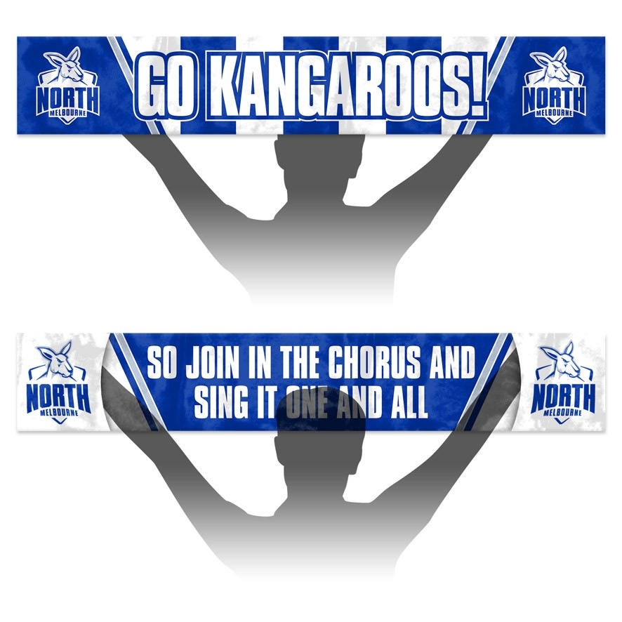 Buy North Melbourne Kangaroos AFL Aussie Rules Banner Flag with Hand ...
