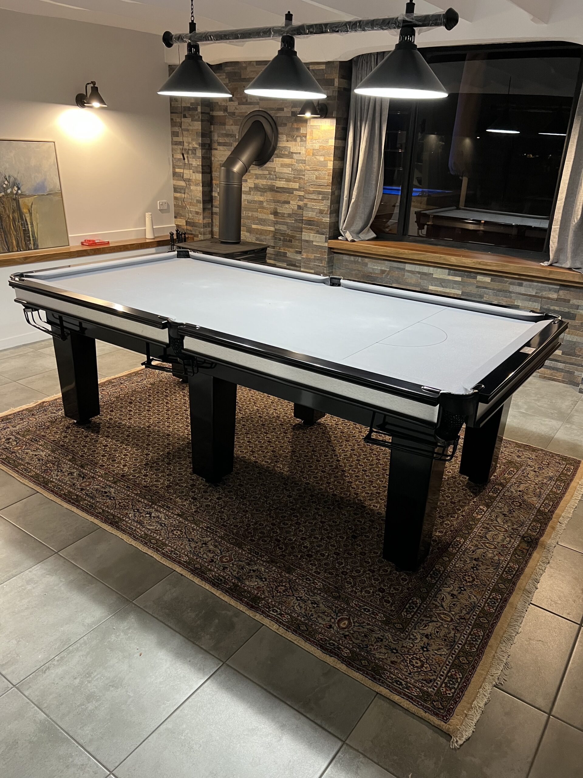 Buy NPC Pool Table 8ft Classic Black With Stainless Trim Strachan ...