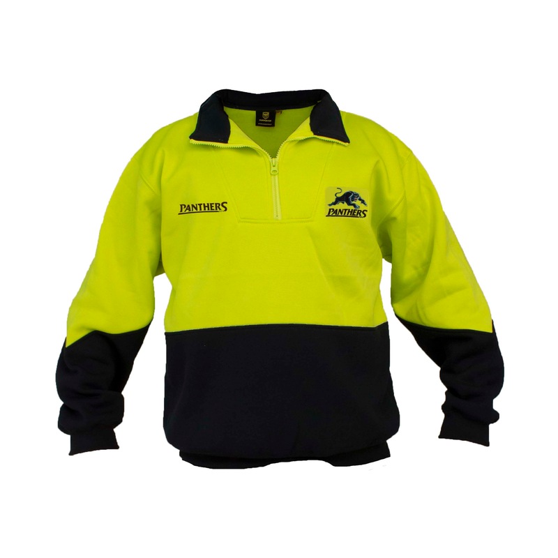 Buy Penrith Panthers NRL HI VIS Work Jumper YELLOW NAVY - MyDeal