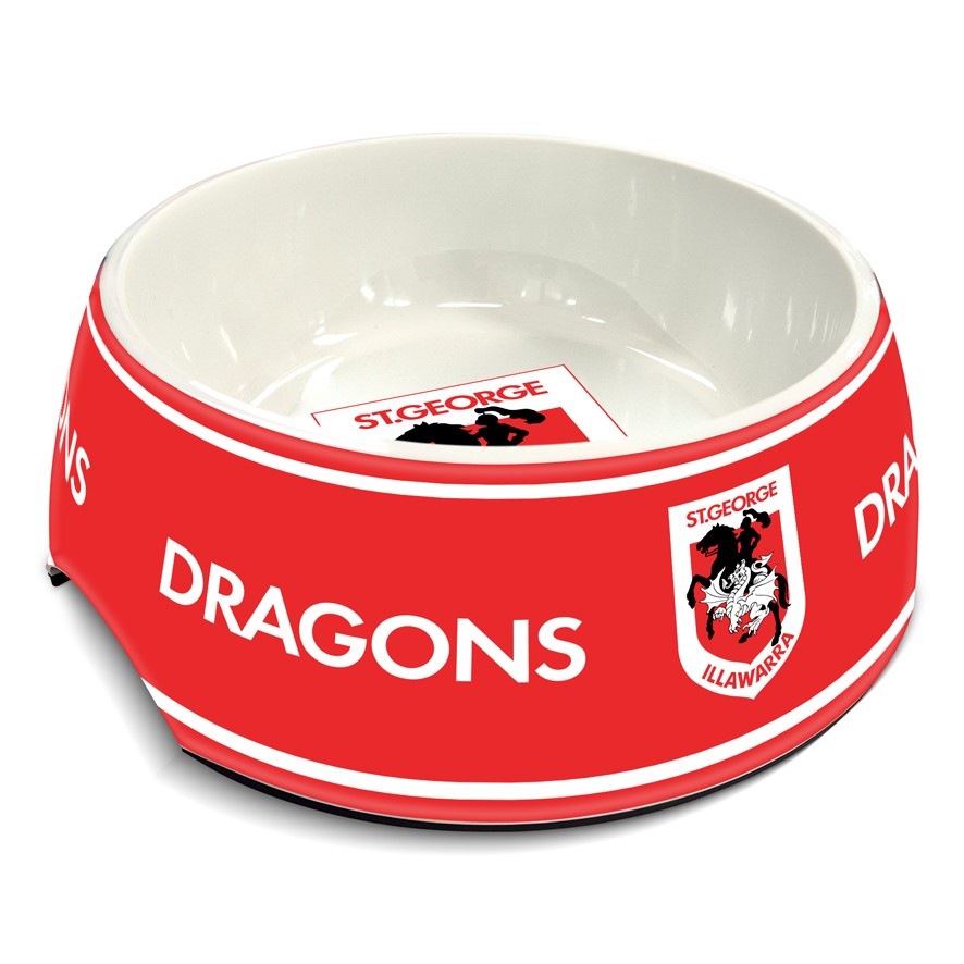 Buy St George Illawarra Dragons NRL Team Design 710ml Melamine Dog Bowl ...