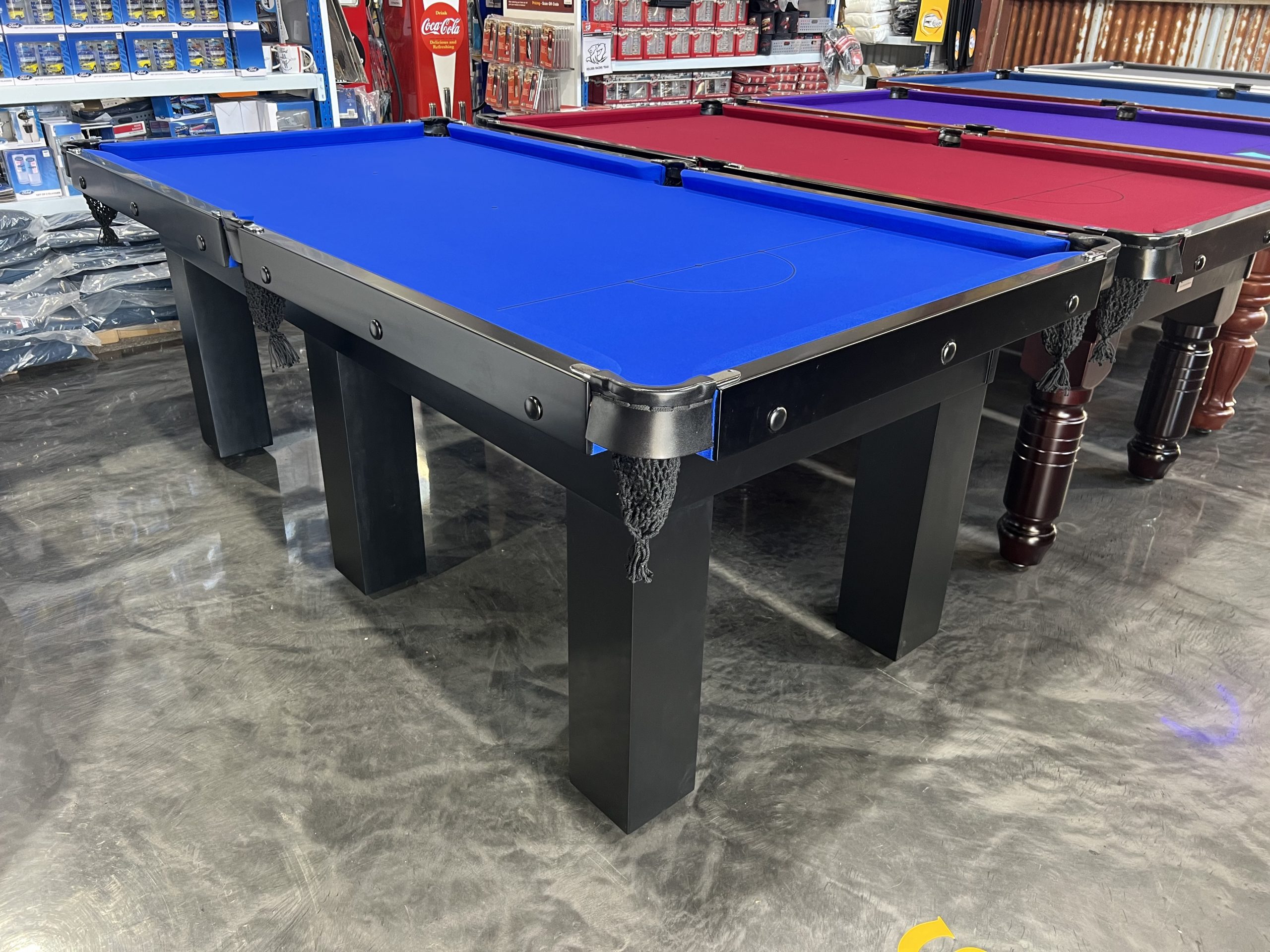 Buy Standard Modern Black Pool Snooker Billiard Table 7ft Royal Blue ...