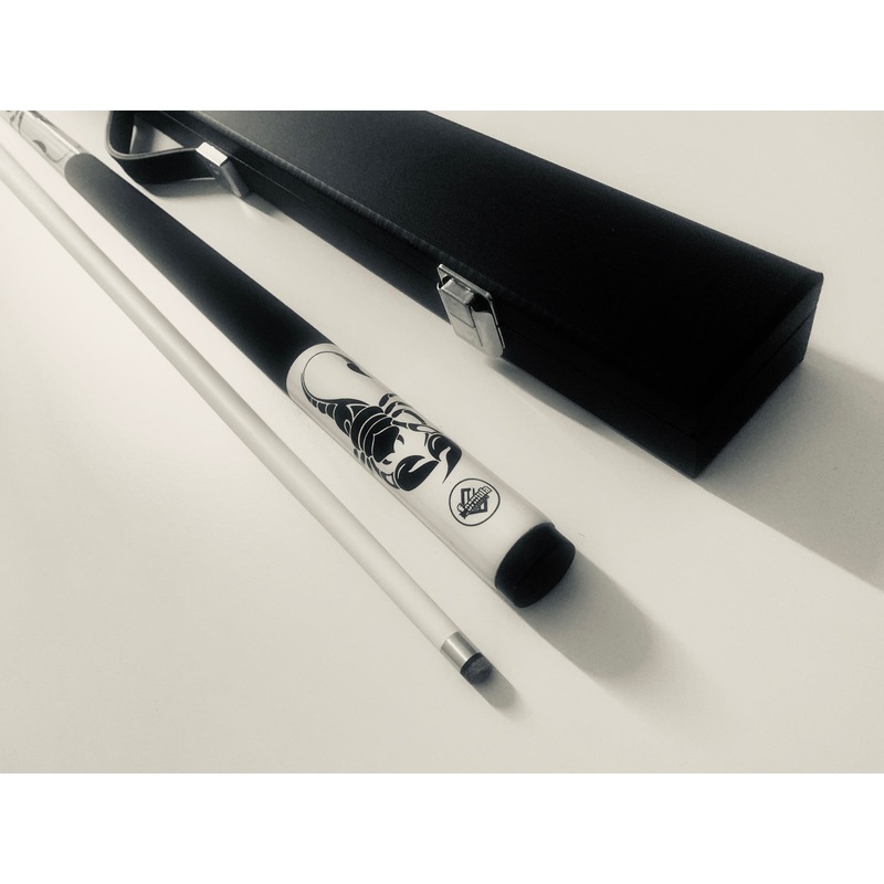 Buy Sting Scorpion White Graphite Pool Snooker Billiard Cue and Black ...