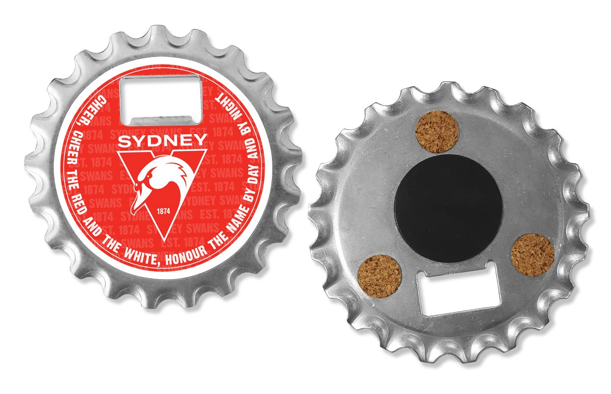 Buy Sydney Swans AFL 3 in 1 Steel Bottle Opener Gadget Fridge Magnet ...