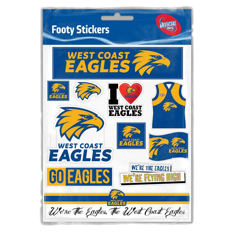 Buy West Coast Eagles AFL LOGO Car Sticker Sheet for Car Bumper School ...